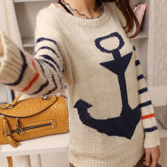 Cute Anchor Sweater For Women on Luulla
